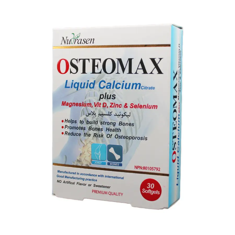 کپسول نرم استئومکس لیکویید کلسیم نوتراسن